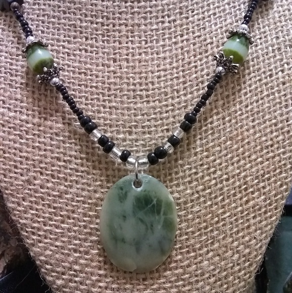 Jewelry | Jade And Obsidian Necklace | Poshmark